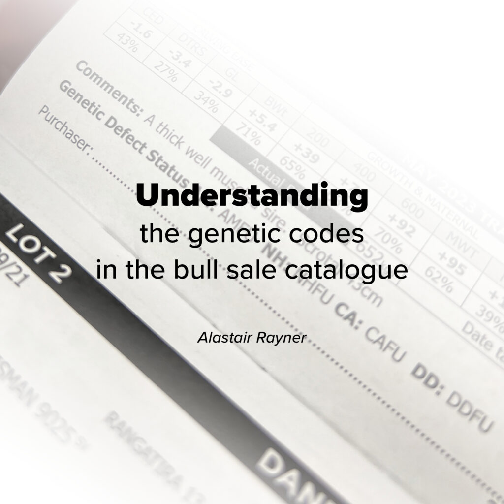 Understanding the genetic codes in the bull sale catalogue – AngusNZ